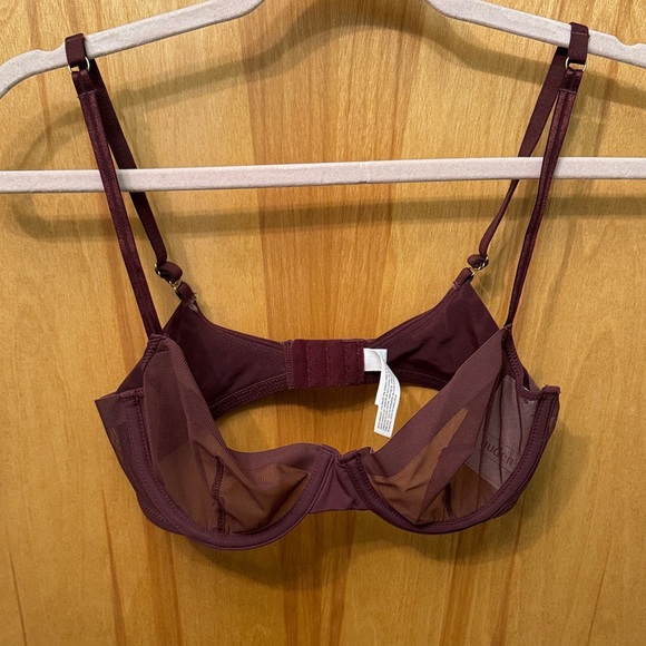 Auden | Intimates & Sleepwear | Auden Burgundy Sheer Bra | Poshmark
